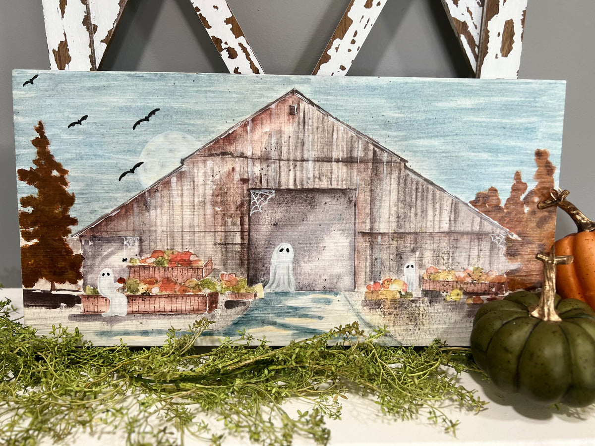 Boo Barn Ghost Painting – Unicorn Dust Designs