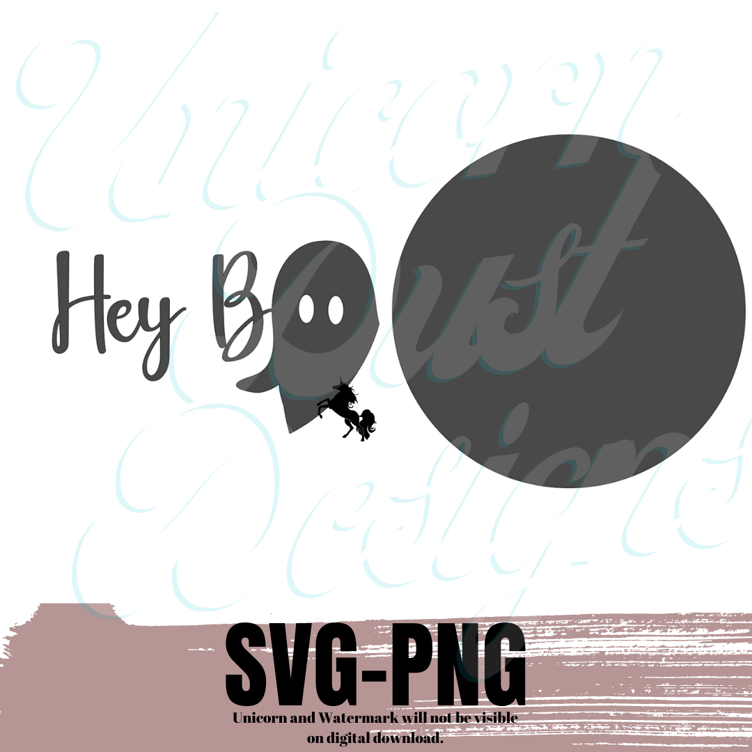 ROUND - HEY BOO – Unicorn Dust Designs